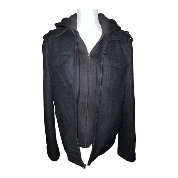 Structure | Jackets & Coats | Mens Structure Wool Blend Coat With Hood ...